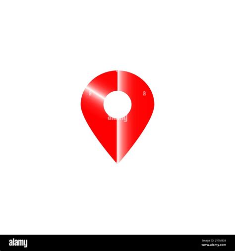 Map Location Pin Icon 3d Vector Address Direction Area Geography Navigation Marker Point Red