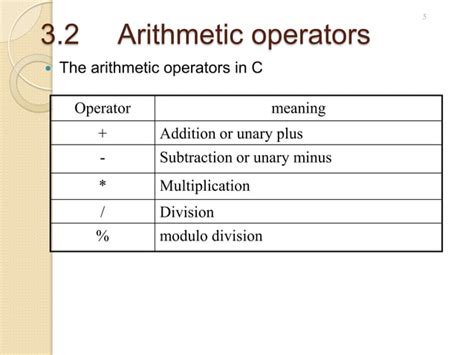 Operators And Expressions Pptx Web Development Internet