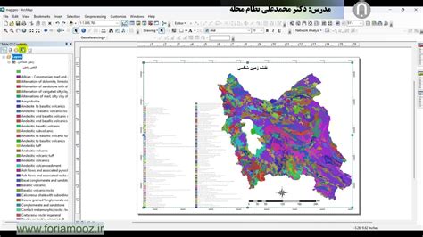 ایجاد نقشه خروجی در برنامه Arcgis نماشا