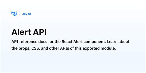 Alert Api Joy Ui