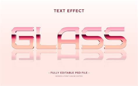 Efeito De Texto Em Vidro Psd Premium