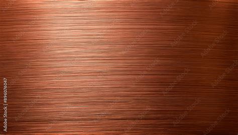Flat Lay Surface Of Brushed Copper Texture Background With Space To Copy Panoramic View Stock