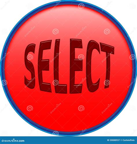 Select Push Button Stock Illustration Illustration Of Blue 20088937