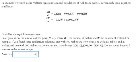 solved in example 1 we used lotka volterra equations to