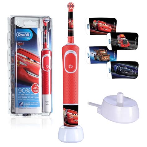 Oral B Детска електрическа четка за зъби 4 коли Стикери за анимационни