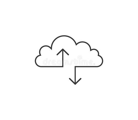 Cloud Data Icon Vector Illustration Stock Vector Illustration Of White Uplink 300235854