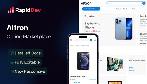 Rapiddev E Commerce Marketplace Like Shopify Bubble Template