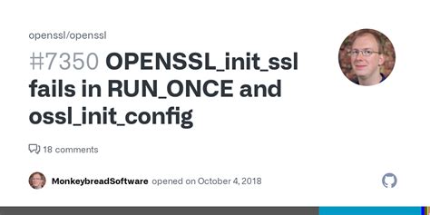 openssl init ssl fails in run once and ossl init config · issue 7350