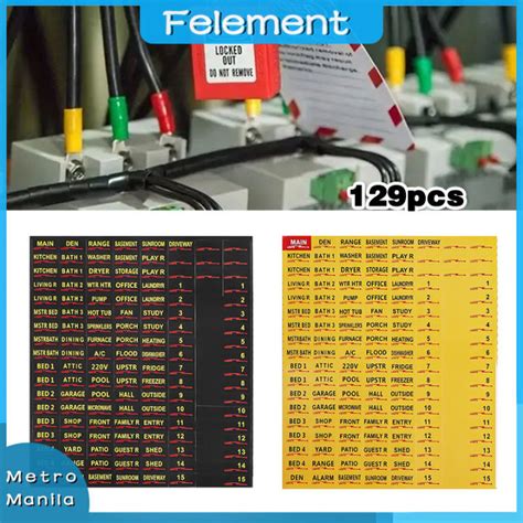 1 Sheet Electrical Box Panel Label Sticker Circuit Breaker