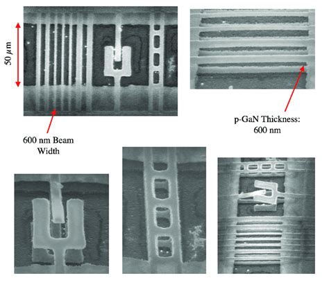 19 Sem Image Of A Series Of P Gan Structures Suspended Between Two Download Scientific Diagram