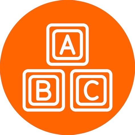 Premium Vector Abc Blocks Icon Style