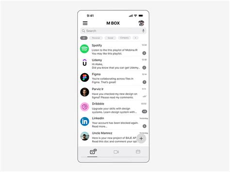 Email App Ui By Ateke Iranmanesh On Dribbble