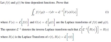 Solved Let F T And G T Be Time Dependent Functions Prove Chegg Com
