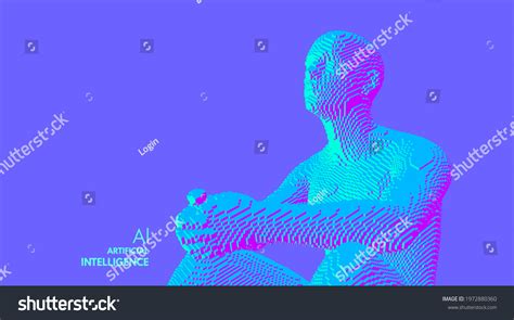 남자가 생각하고 있어 디지털 기술 배경 스톡 벡터로열티 프리 1972880360 Shutterstock