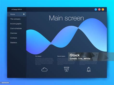 현대적인 Ui 디자인 대시보드 Infographic 서식 파일 개념에 대한 스톡 벡터 아트 및 기타 이미지 개념 그라데이션 그래프 Istock
