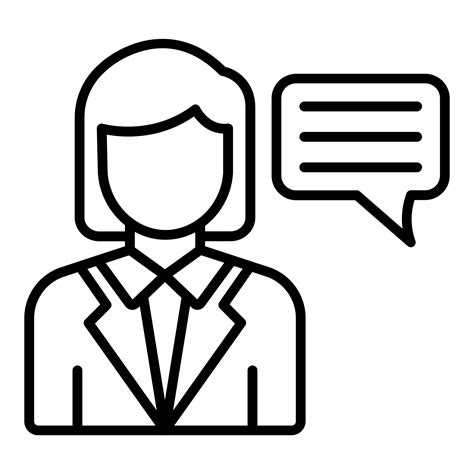 Consultant Female Icon Style 21265165 Vector Art At Vecteezy