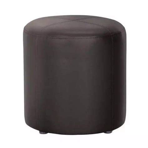 เก้าอี้สตูลทรงกลม หุ้มหนังพีวีซี 42x44ซม รุ่น Ruby สีดำ Shopee Thailand