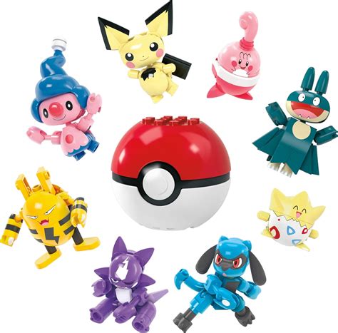 Mega Pokemon Building Toys Set Trainer 8 Pack With 189