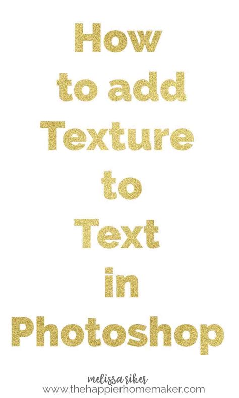 How To Add Texture To Text In Photoshop CC Easy Video Tutorial