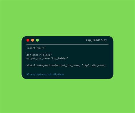 Python Shutil — Create A Zip Folder Archive Of A Directory Scriptopia