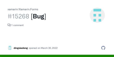 Bug · Issue 15268 · Xamarinxamarinforms · Github