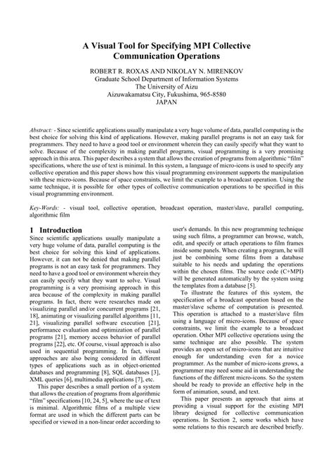pdf a visual tool for specifying mpi collective communication operations