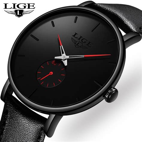 2019 Lige 비즈니스 패션 방수 가죽 쿼츠 시계 남성 시계 브랜드 럭셔리 남성 날짜 시계 Relogio Masculino
