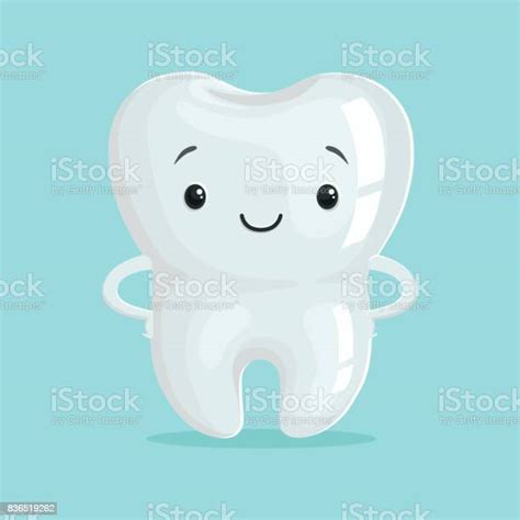 귀여운 건강 한 흰 만화 치아 캐릭터 어린이 치과 개념 벡터 일러스트 레이 션 귀여운에 대한 스톡 벡터 아트 및 기타 이미지 귀여운 독일 만화 Istock