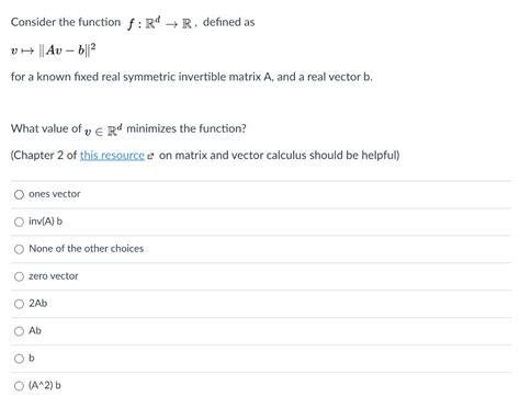 Solved Consider The Function F Rd R Defined As Vh Av