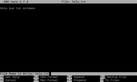 Aprender A Usar El Editor De Texto Nano En Raspberry Pi