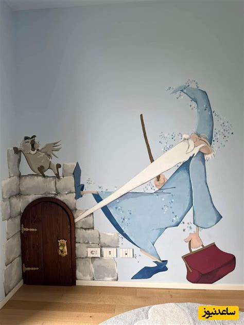 خلاقیت هوشمندانه اُوستا نقّاش برای رنگ آمیزی3 بعدی اتاق کودک وقتی استعداد تو خون آدم باشه میشه