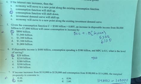 Solved 4 If The Interest Rate Increases Then The Economy