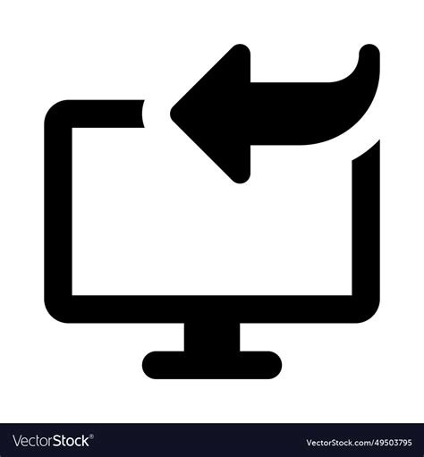 Monitor Responds To Inputs Or User Commands Vector Image