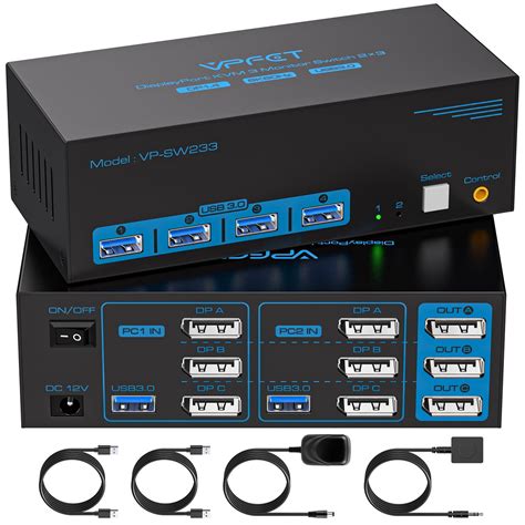 K Hz Displayport KVM Switch Monitors Computers K Hz DP KVM Switches Triple Monitor
