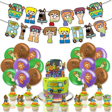 Wopin Pcs Scooby Doo Birthday Decorations Scooby Doo Party