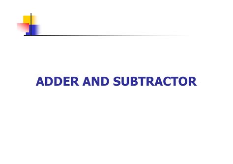 SOLUTION Adder Subtractor Digital Logic Studypool