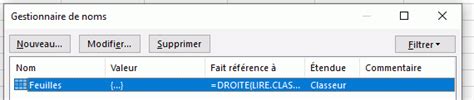 Recupérer Le Nom Des Trois Derniers Onglets Dun Autre Classeur