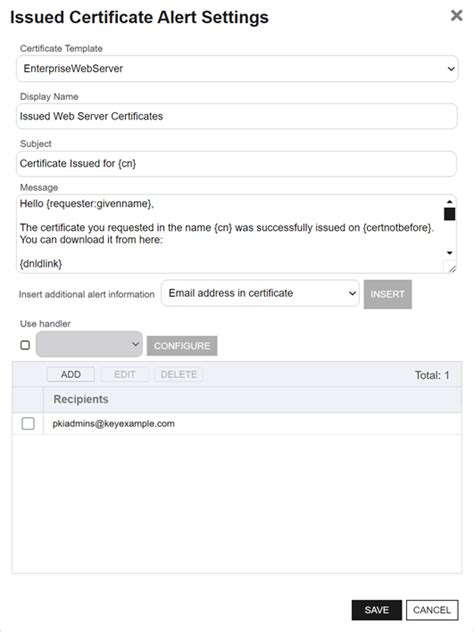Issued Request Alert Operations