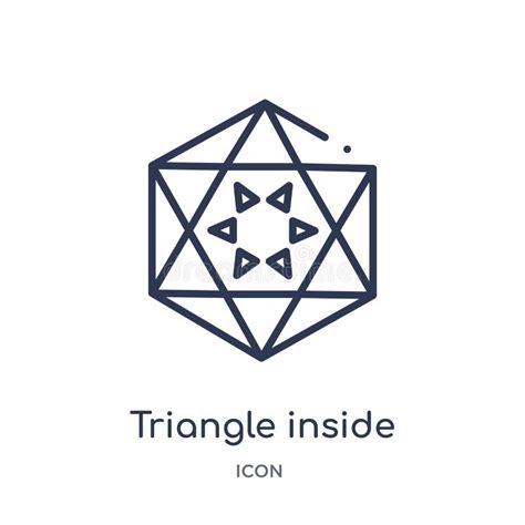 Triangle Inside Hexagon Icon In Trendy Design Style Triangle Inside Hexagon Icon Isolated On