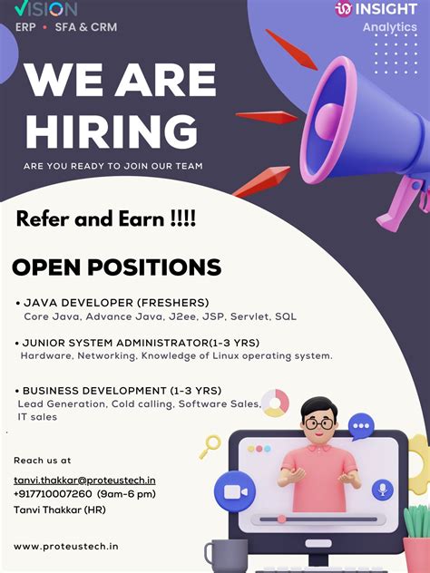 Proteus Technologies Pvt Ltd On Linkedin Hiring Javadeveloper Systemadministrator