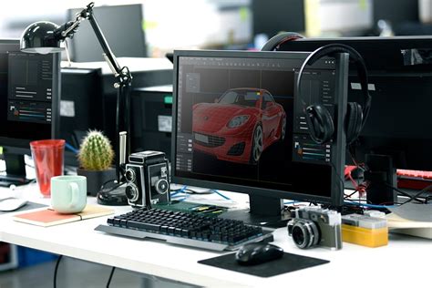 Computer Marble Table Lamp Premium Photo Rawpixel