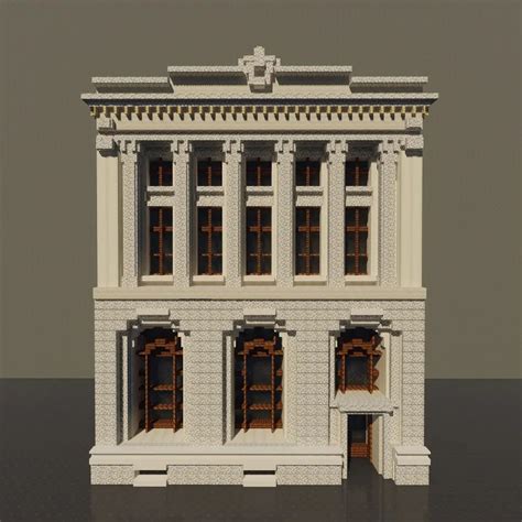 Modern Minecraft City Building Chatham Square Library New York