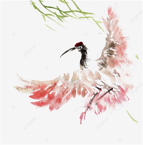 퍼지는 날개 수묵화 먹그림 시즌 Png 일러스트 및 Psd 이미지 무료 다운로드 Pngtree