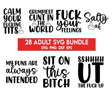 Adult Svg Bundle Adults Svg Rude Svg Crafting Bundle Adult Quotes