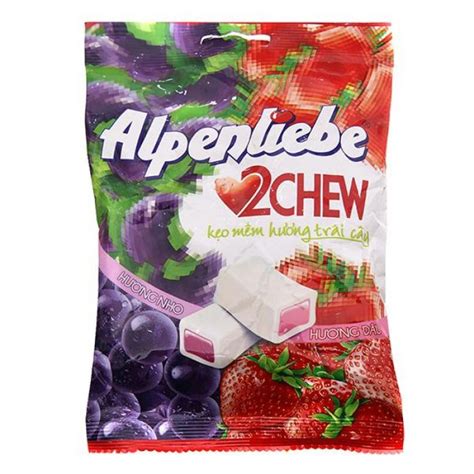 Kẹo Mềm Alpenliebe 2 Chew Nho And Dâu Gói 87 5g Vietfood Market