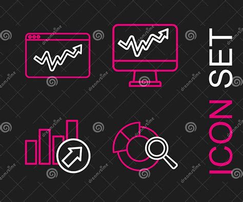 Set Line Search Data Analysis Financial Growth Monitor With Graph