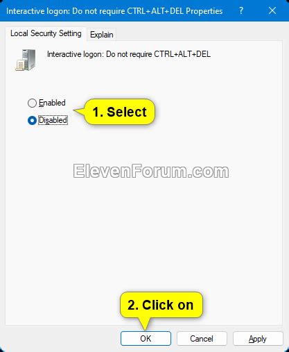 Enable Or Disable Ctrl Alt Delete Secure Sign In On Lock Screen In Windows Windows Forum