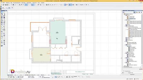 Как поменять цвет мебели в архикаде на плане