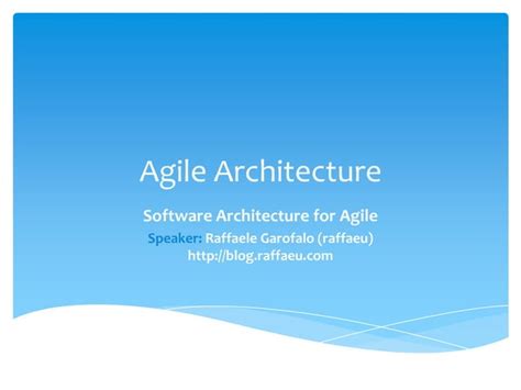 Software Architecture In An Agile Environment Ppt