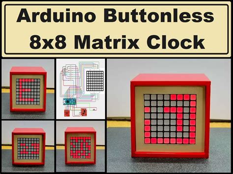 Arduino Buttonless Led Matrix Clock With Adxl335 Sensor Project